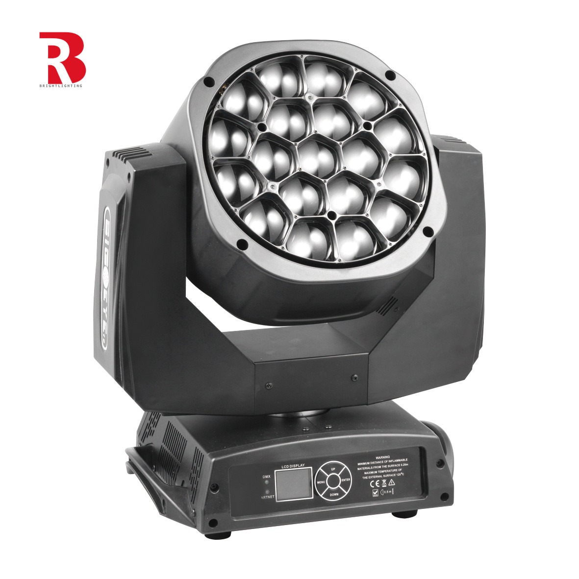 DMX LED Moving Head ZOOM And Rotation 19pcs 15W 4 In 1 Beeye Stage Light