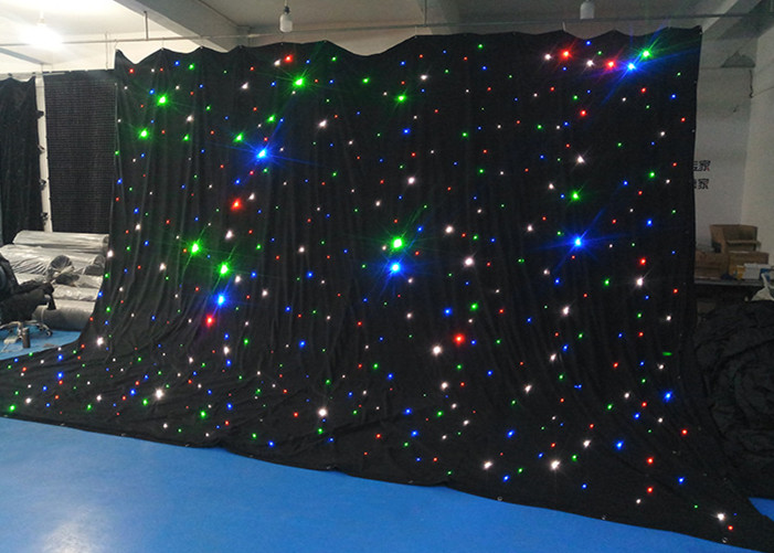 Flexible LED Star Cloth 2x3m RGBW DMX Function Led Mesh Curtain Star ...